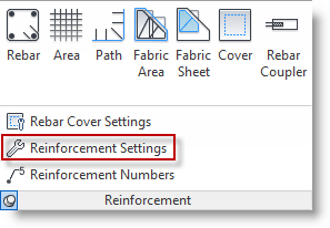 Description of elements in reinforcement - settings, rounding and numbers