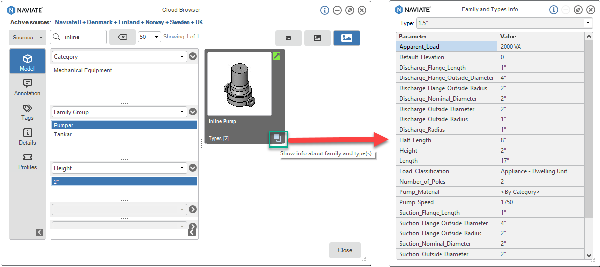 New Family Browser to access families in the cloud