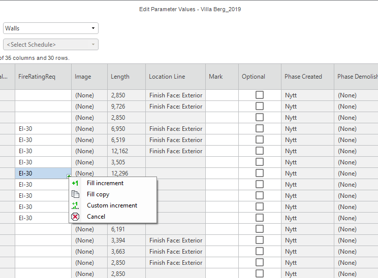 Edit parameter values on multiple elements with Naviate for Revit