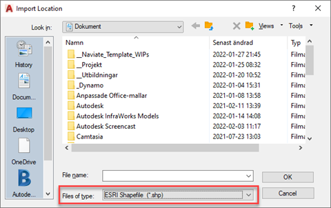 Format management - SHP-files and Naviate for Civil 3D