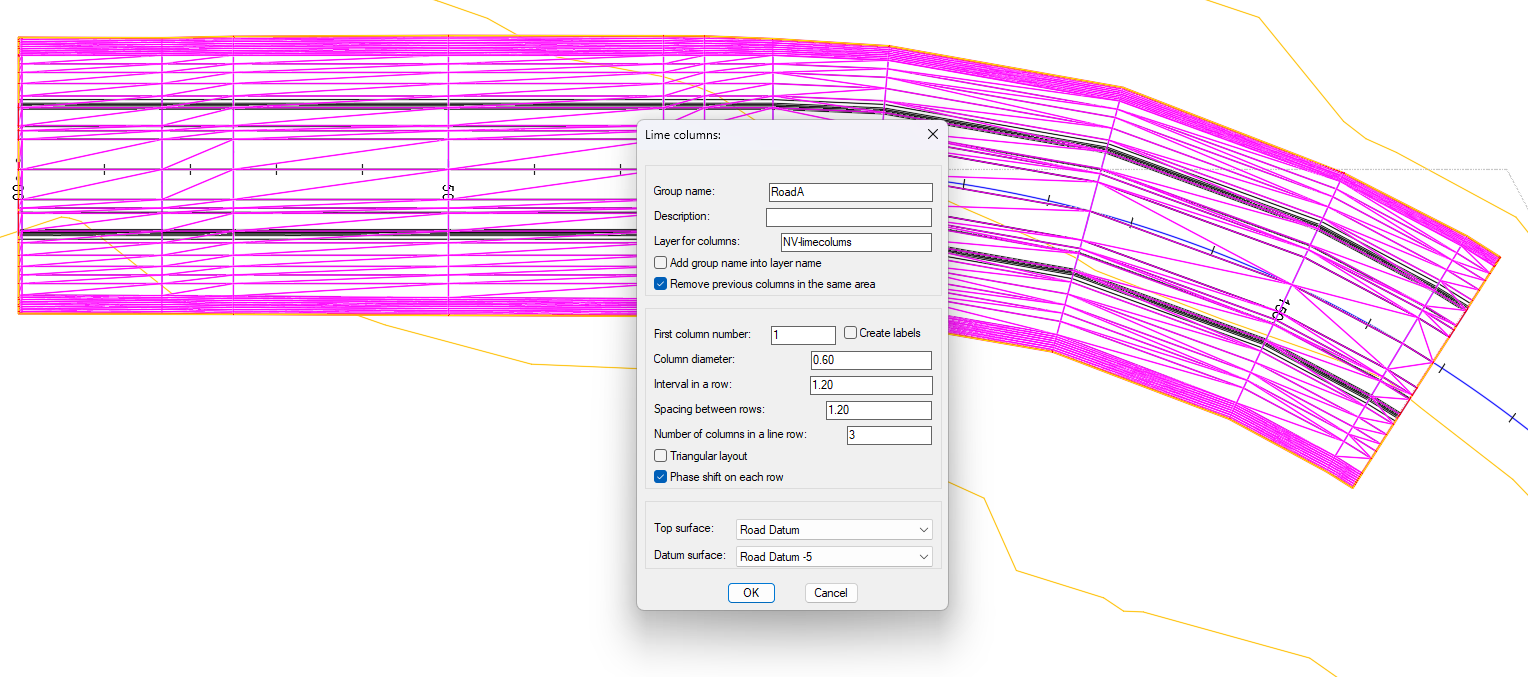 Lime Columns and Piles in Naviate Civil 3D